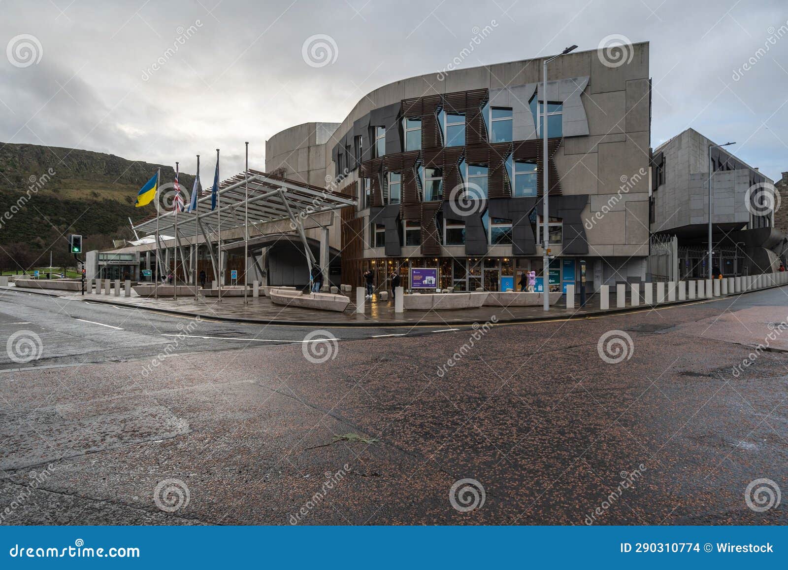 Modern Scottish Parliament Building in Edinburgh. Editorial Stock Image ...
