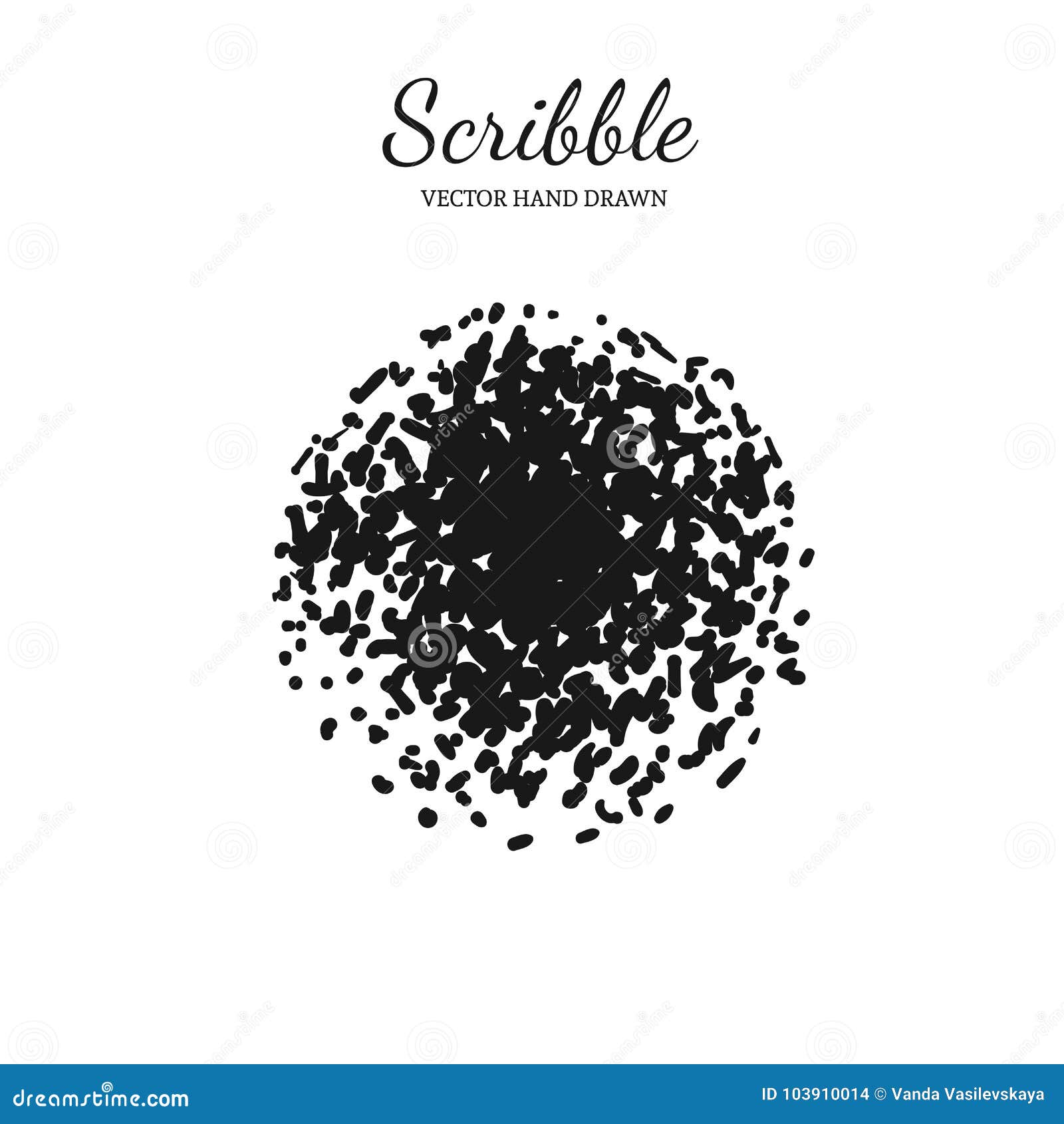 Modern scribble element 7 stock vector. Illustration of scratch - 103910014