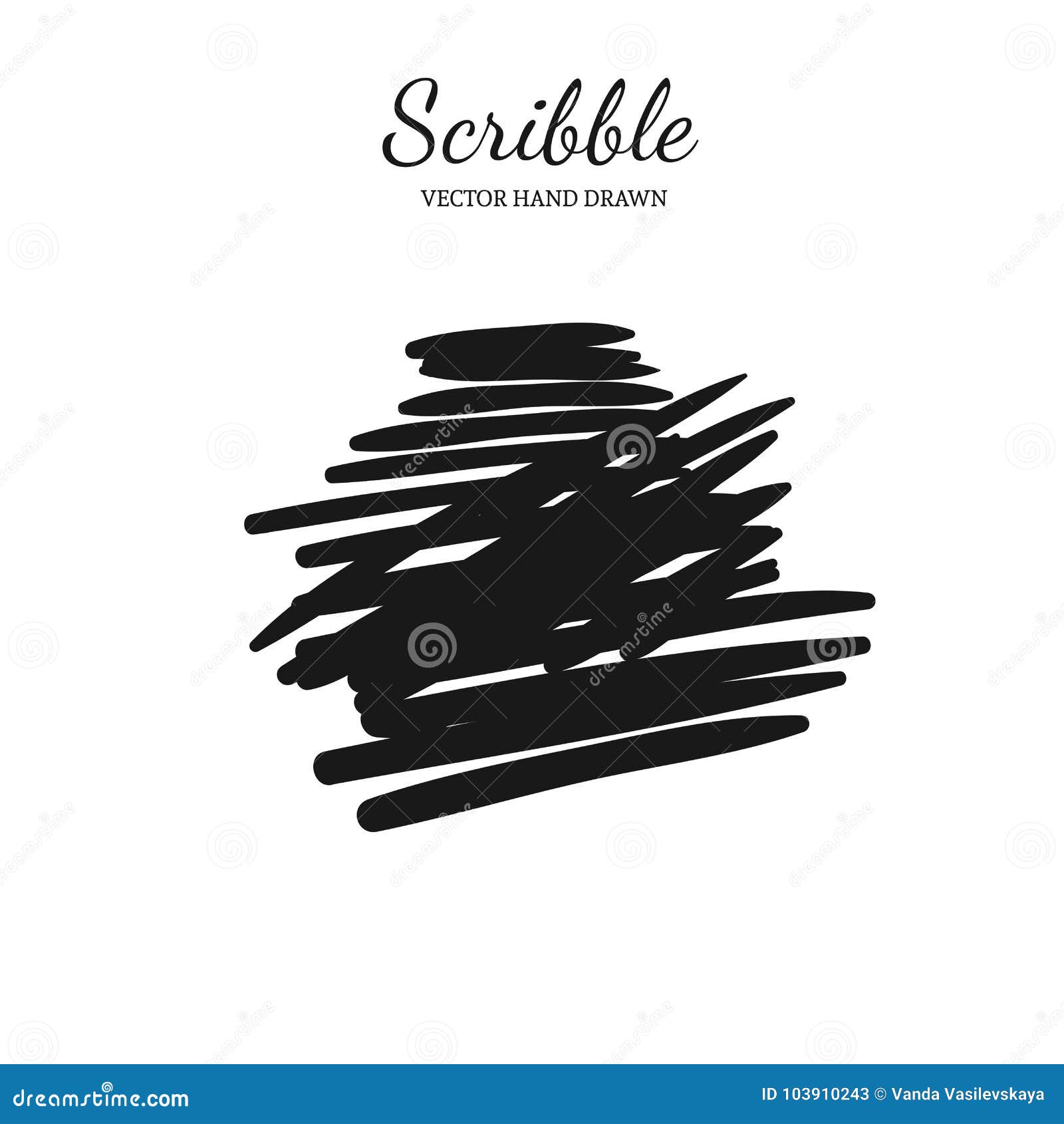Modern scribble element 4 stock vector. Illustration of expressional ...