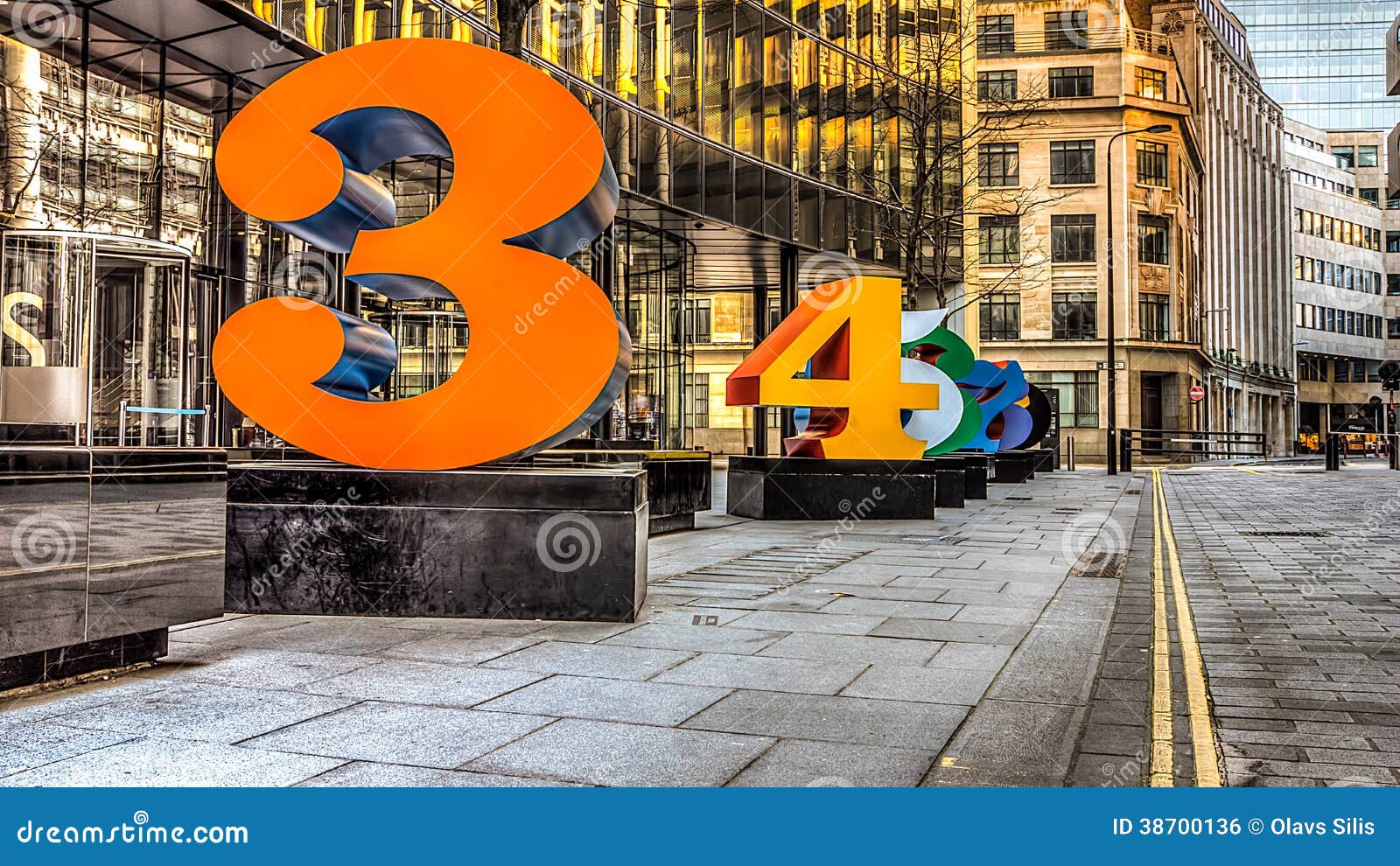 Modern Sculptures of Numbers HDR Editorial Photo - Image of metal ...