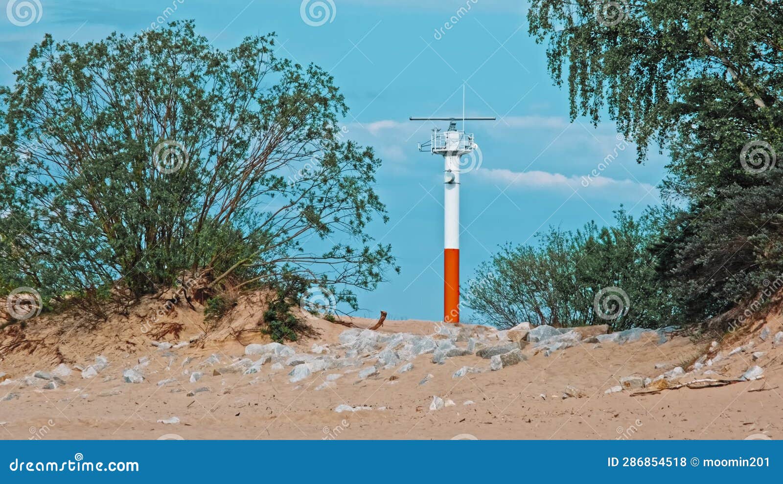 Modern Sea Radar Tower with Rotating Antenna Array Stock Footage ...
