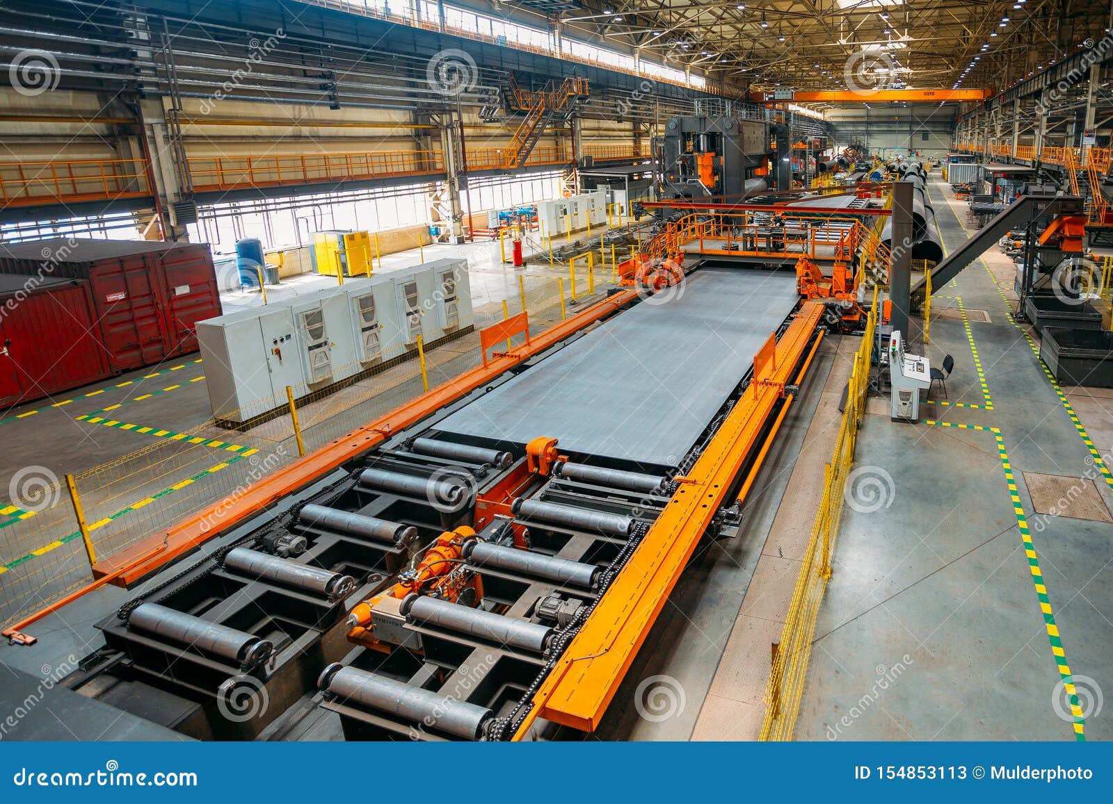 Modern Seam Pipe Factory Production Line Stock Image - Image of line ...