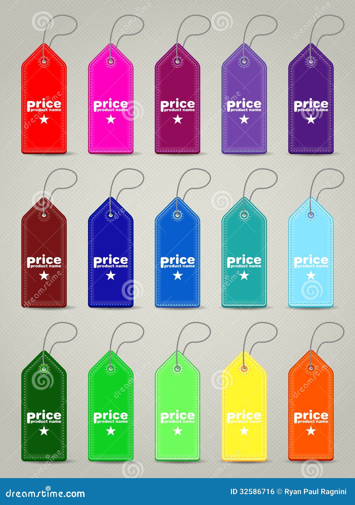 Modern Seamless Colored Price Tags Stock Illustration - Illustration of ...