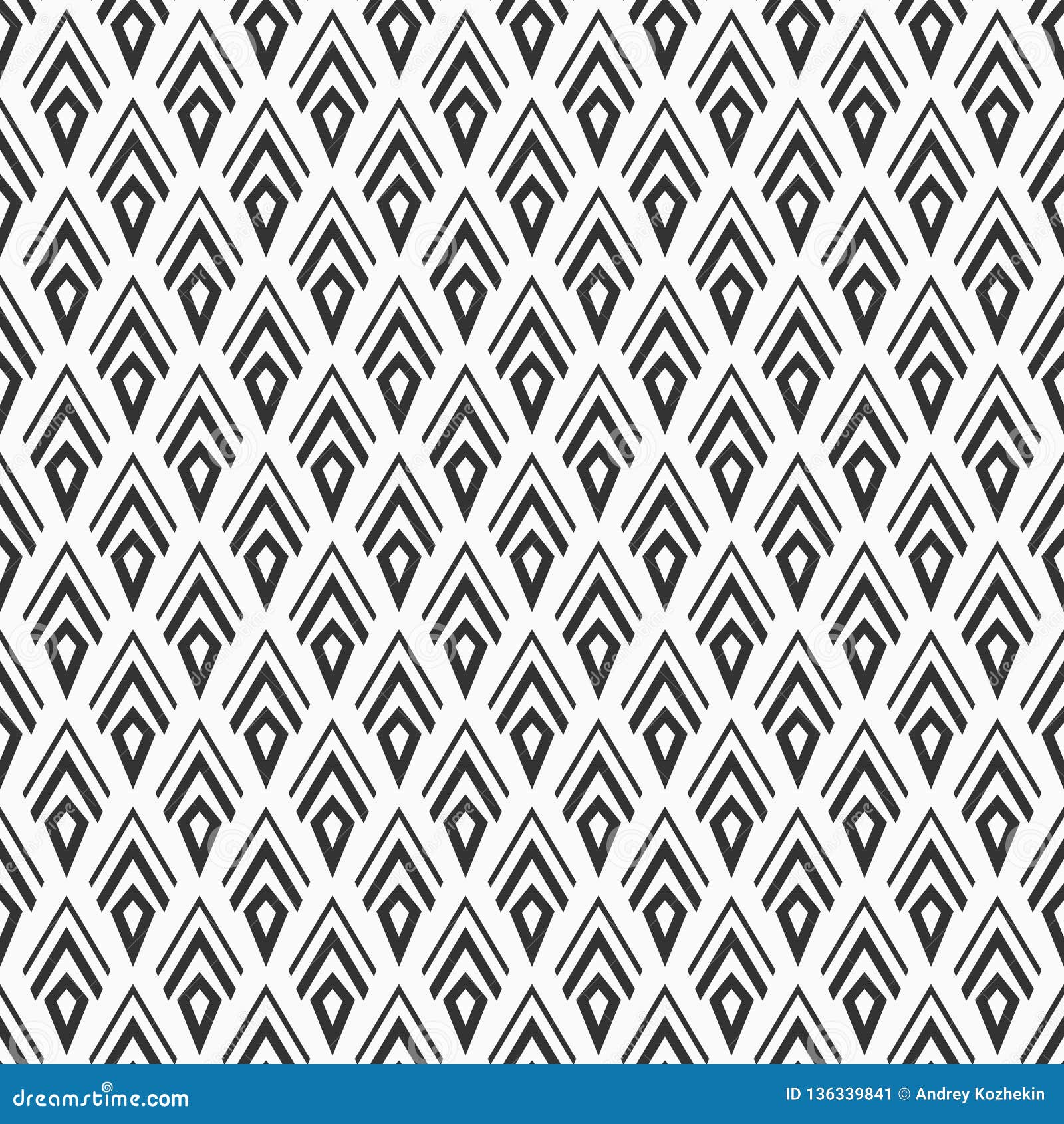 Modern Seamless Geometry Monochrome Pattern. Arrowhead Pattern Stock ...