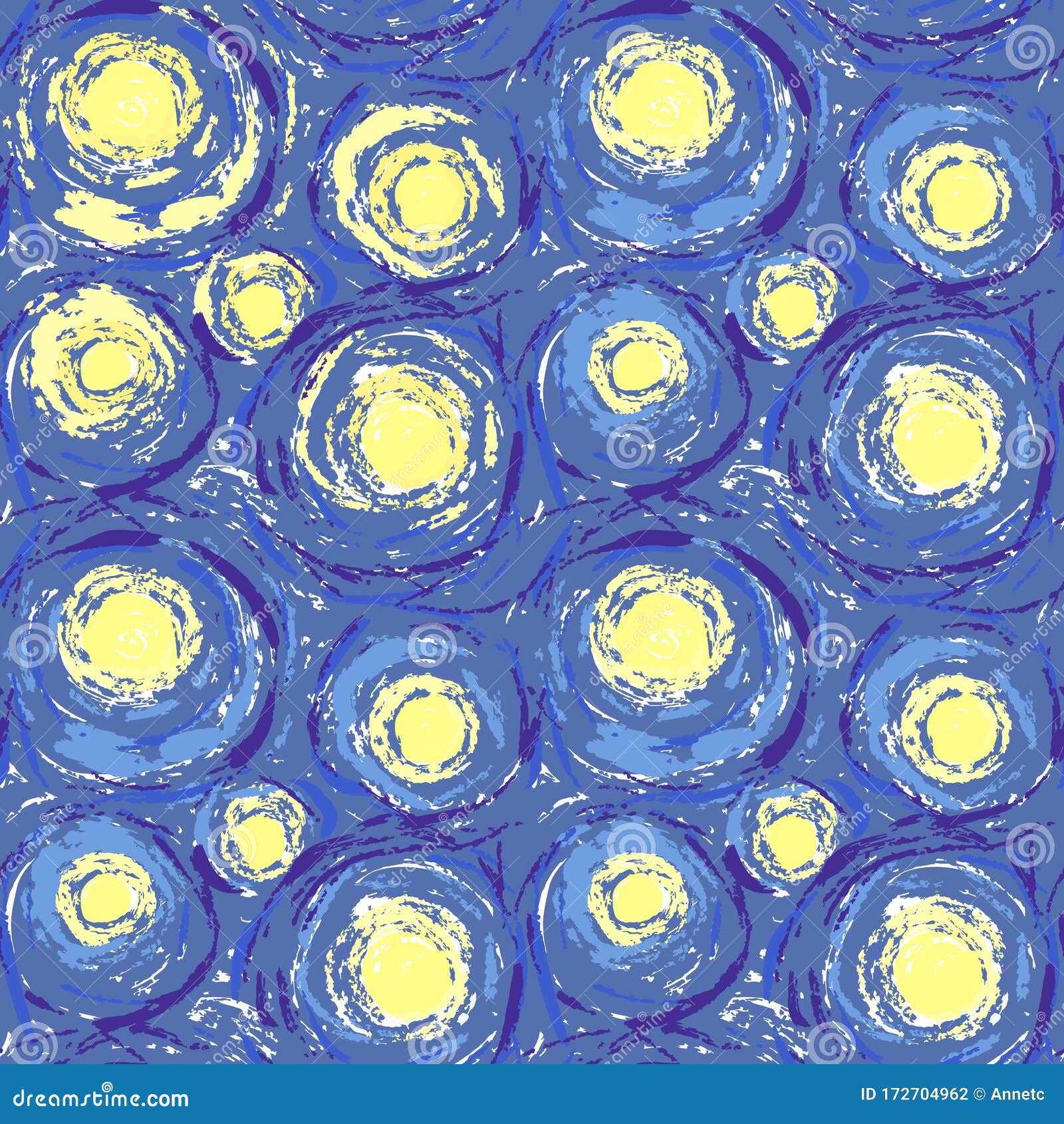 Modern Seamless Hand Drawn Art Patterns. Stock Illustration ...