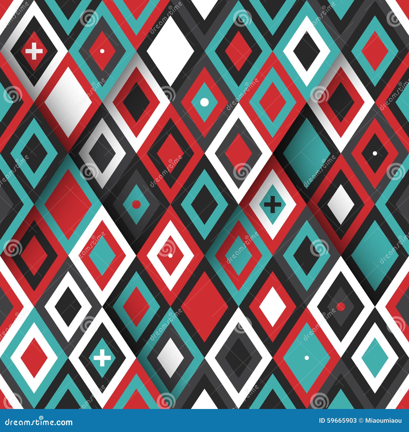 Modern Seamless Pattern with Colorful Diamonds Stock Vector ...