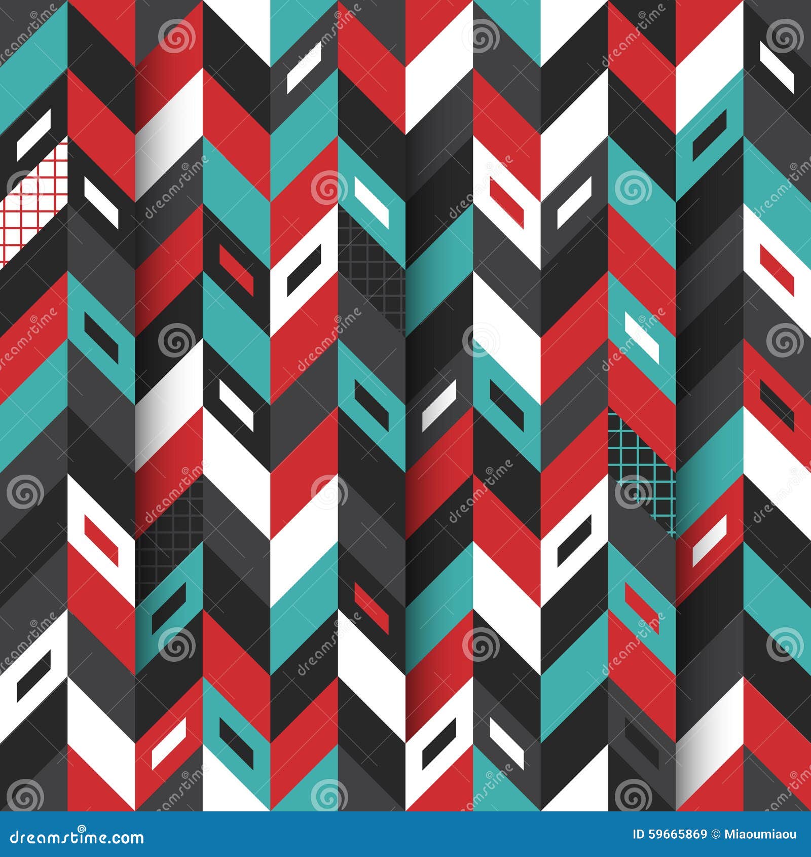 Modern Seamless Pattern with Colorful Shapes Stock Vector ...