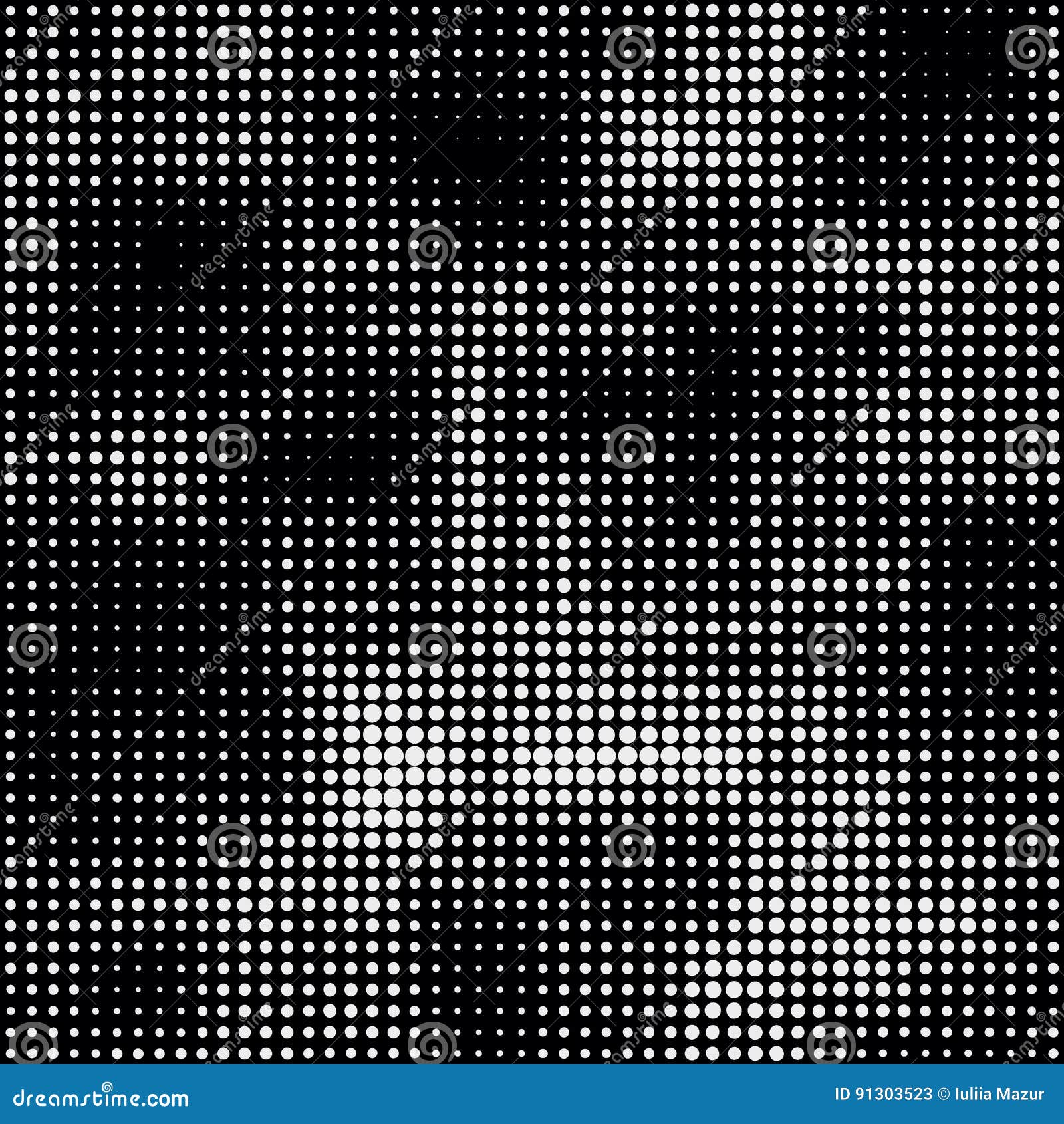 Modern Seamless Pattern with Dots Transition Halftone Stock Vector ...