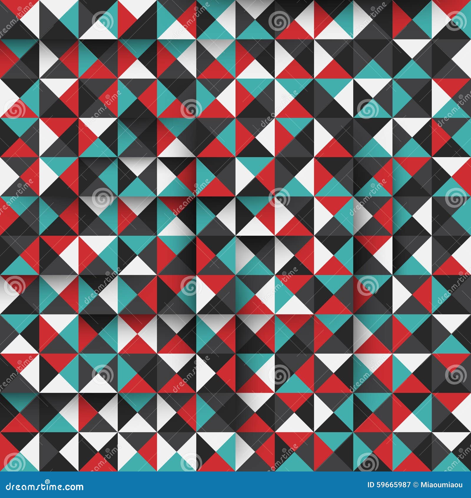 Modern Seamless Pattern with Funky Triangles. EPS10. Stock Vector ...