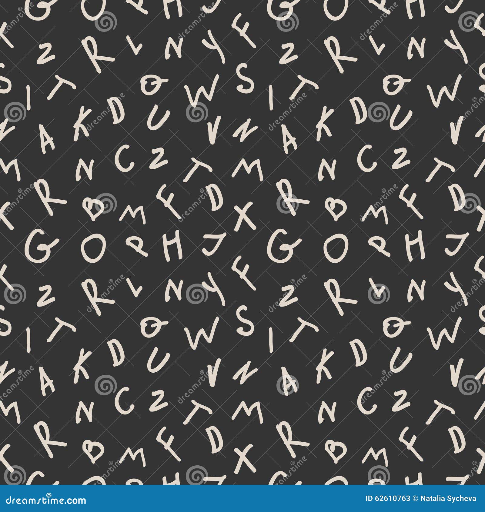 Modern Seamless Pattern Letters Stock Vector - Illustration of ornate ...