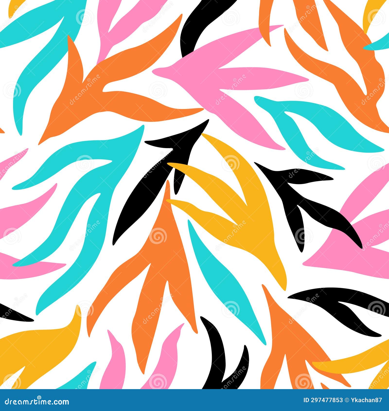 Modern Seamless Pattern with Simple Organic Abstract Elements. Vector Illustration Stock Vector ...