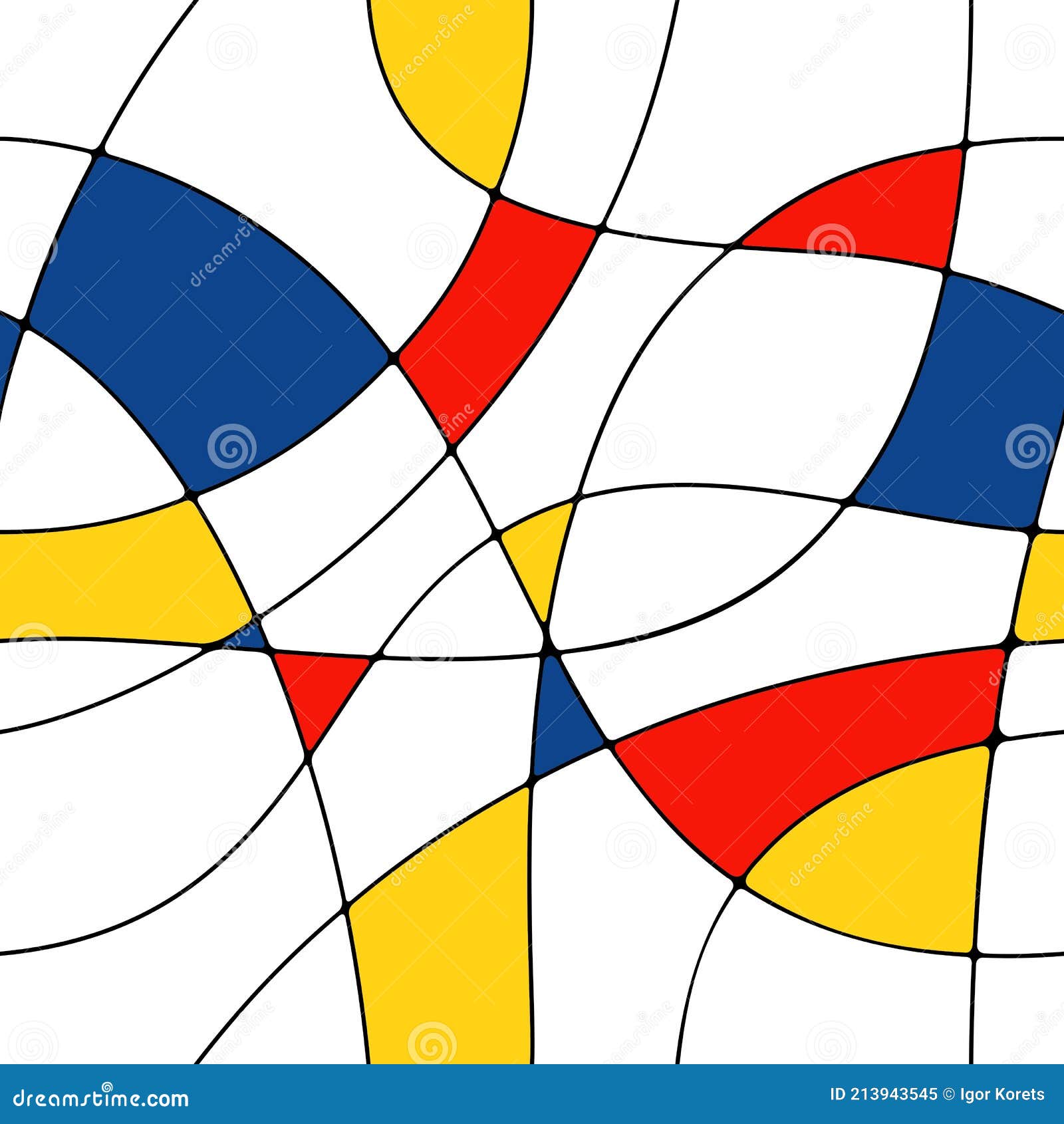 Seamless Mondrian Pattern Vector Illustration | CartoonDealer.com ...