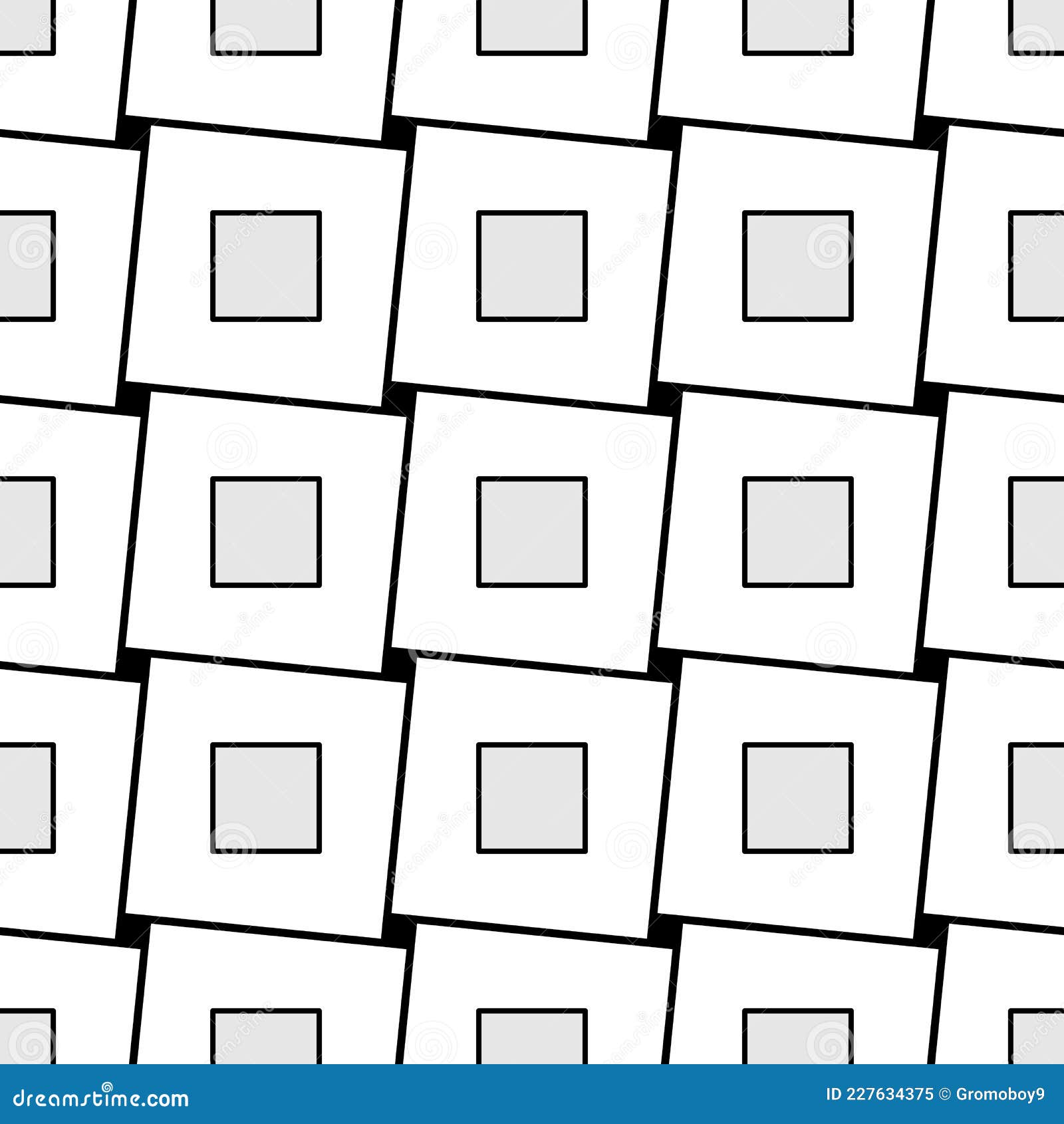 Modern Seamless Pattern with White and Gray Squares with Black Border ...