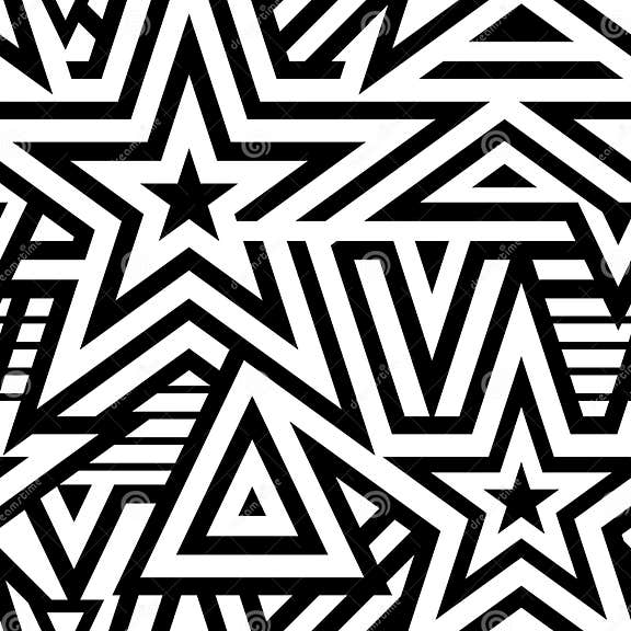 Modern Seamless Stars Background Stock Vector Illustration Of