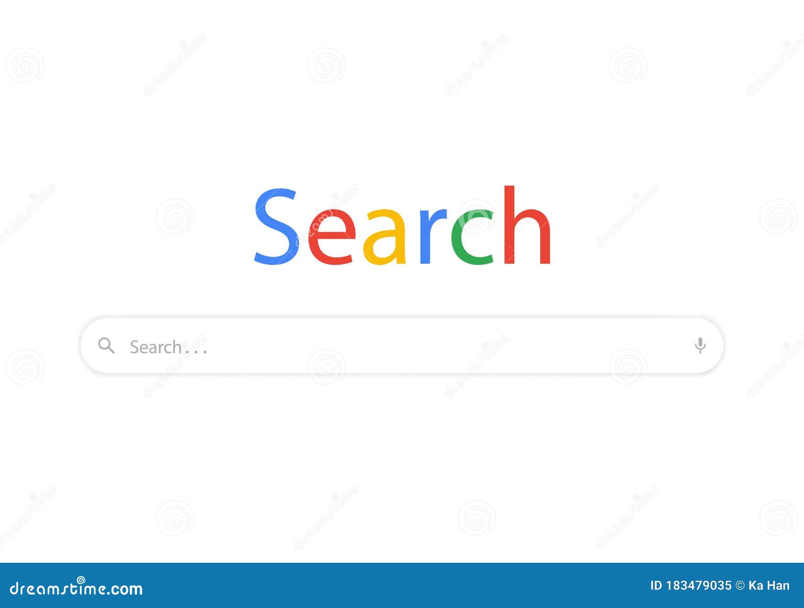Modern Search Box Engine Vector Illustration. Browser Window Image ...