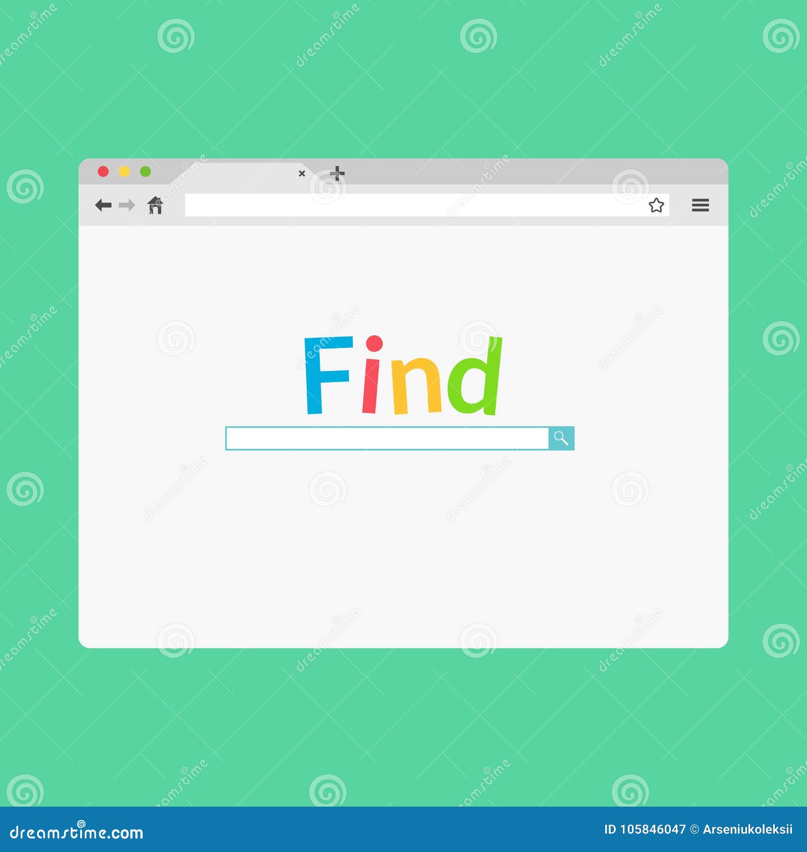 Modern search page browser stock vector. Illustration of home - 105846047