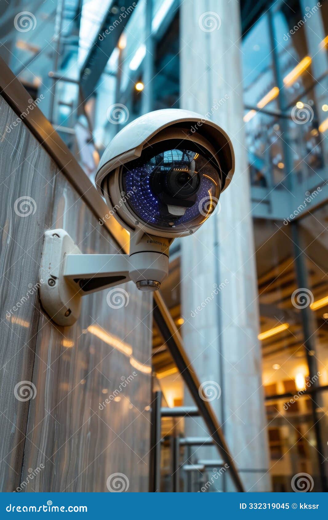 A Modern Security Camera on a Building Wall for Surveillance and Safety ...