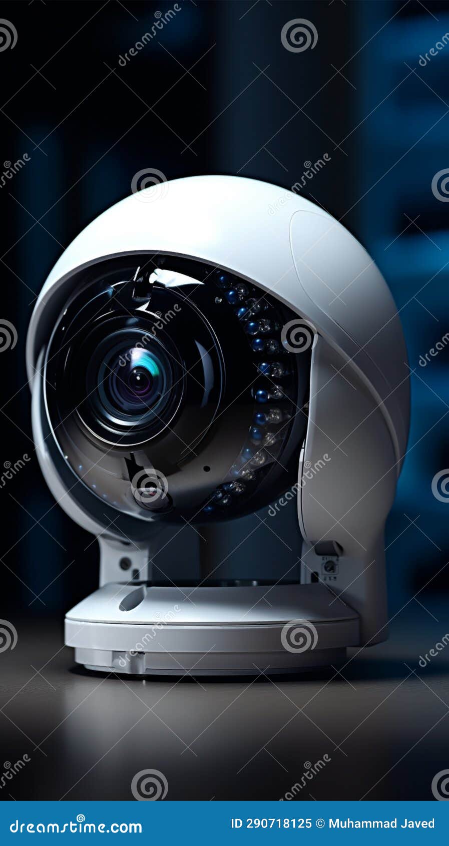 Modern Security Camera Close-up View Stock Illustration - Illustration ...