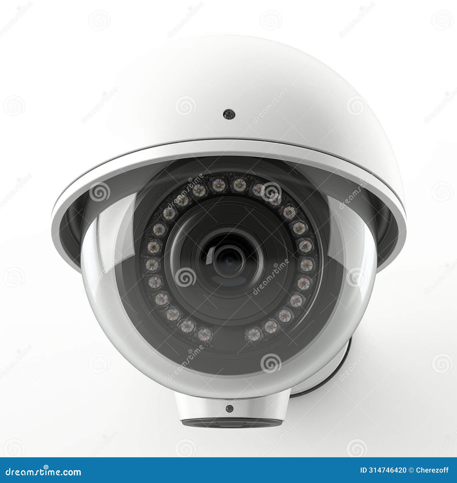Modern Security Camera Close-Up Stock Photo - Image of deterrent ...