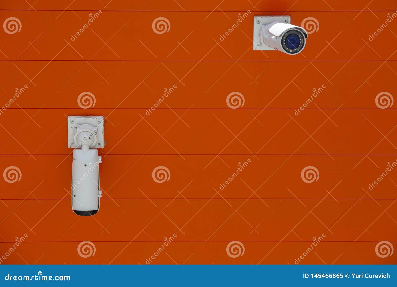 Modern Security Camera Fix on the Indoor Concrete Wall Limited Depth of ...