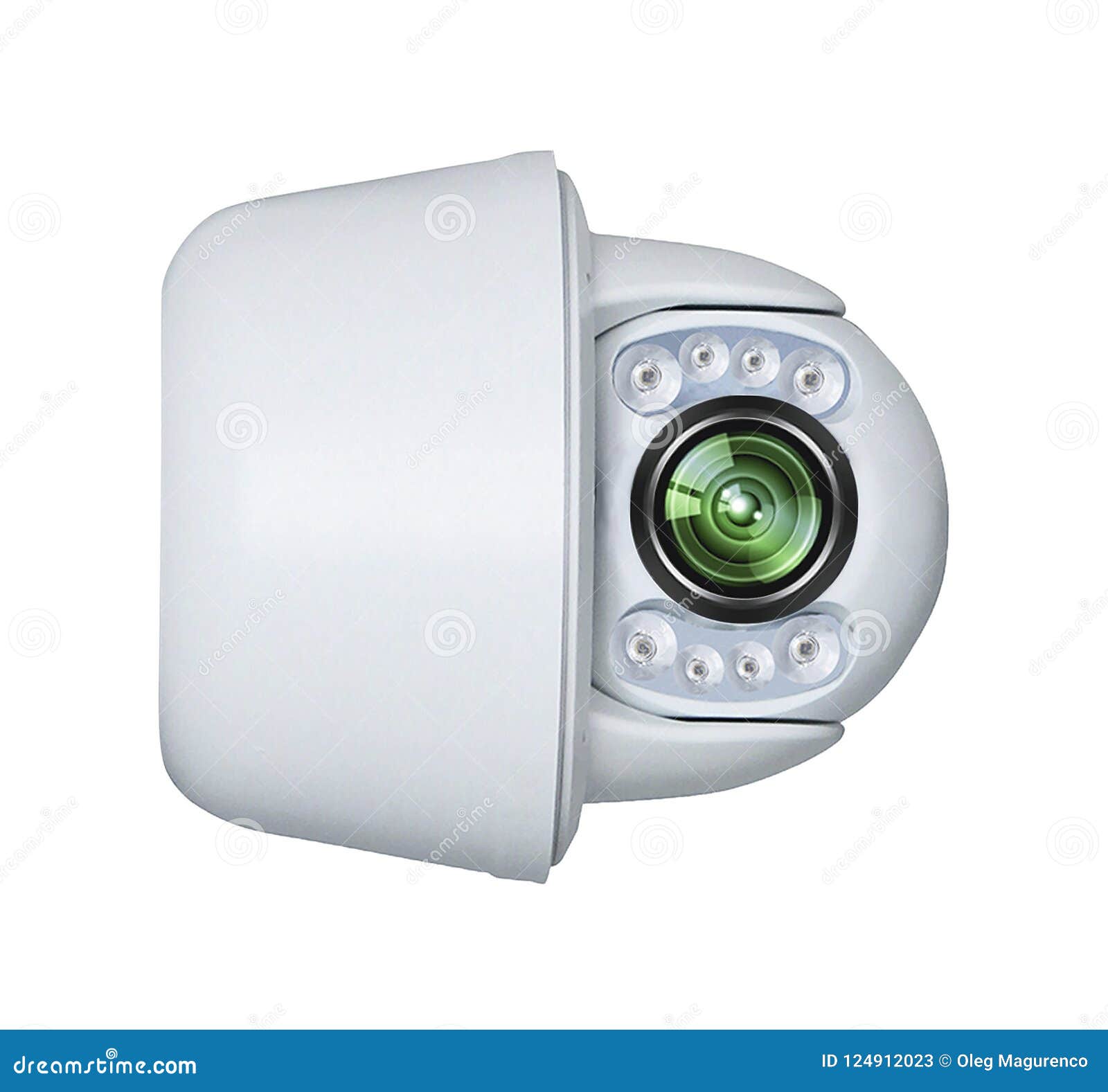 Modern Security Camera Isolated Stock Image - Image of guard ...