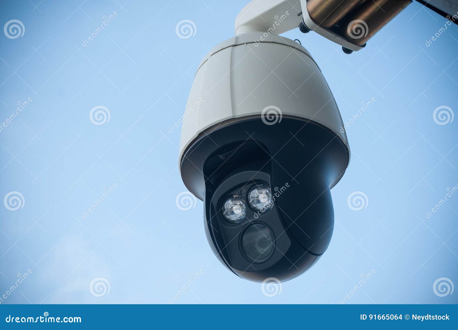 Modern Security Camera for Surveillance in Outdoor Stock Photo - Image ...