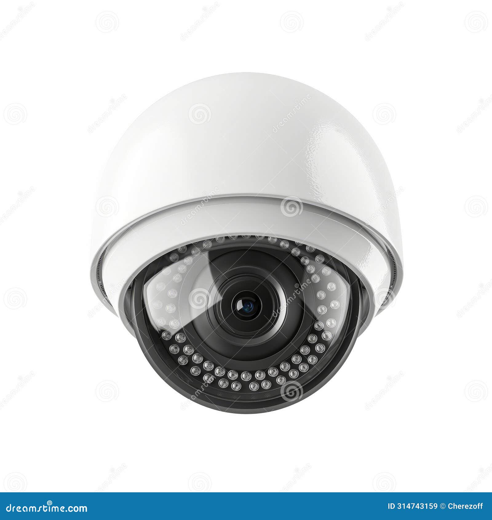 Modern Security Camera on White Background Stock Image - Image of ...