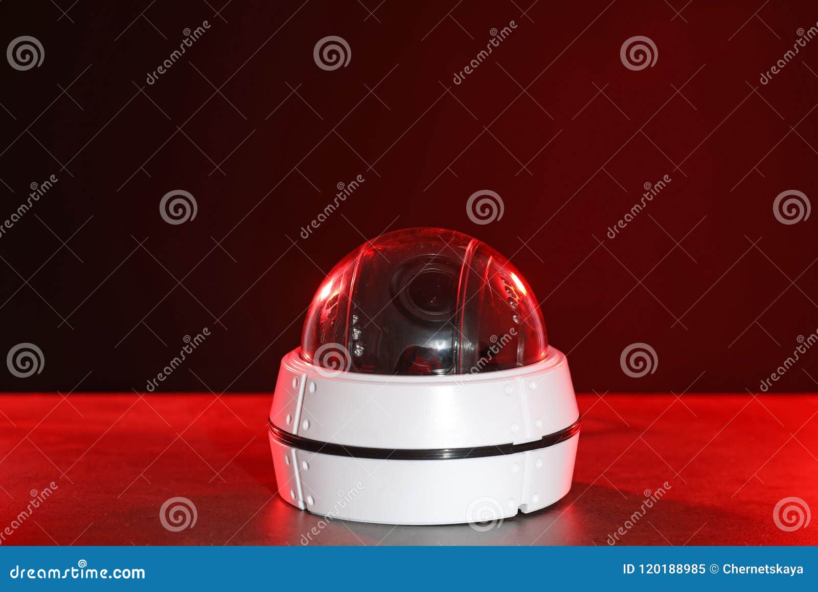 Modern Security CCTV Camera on Table Stock Image - Image of electronic ...