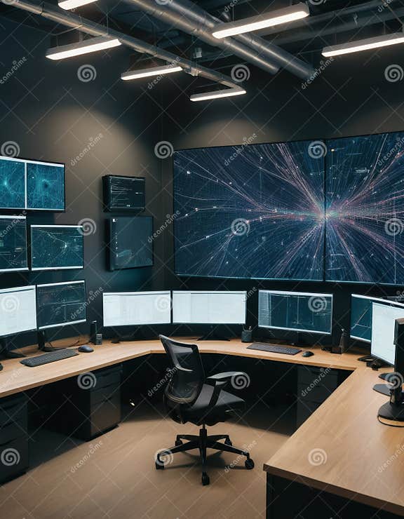 Modern Security Operations Center Stock Image - Image of room, data ...