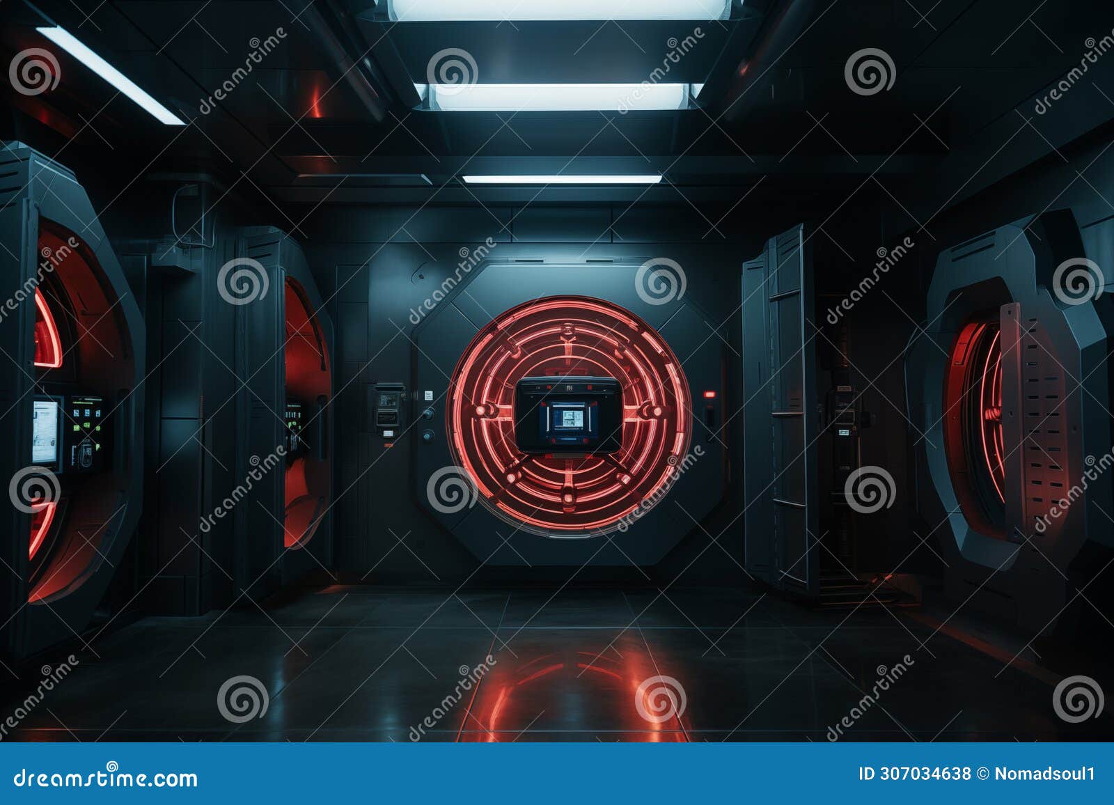 Modern Security Panel with Biometric Scanners, Controlling Access To ...
