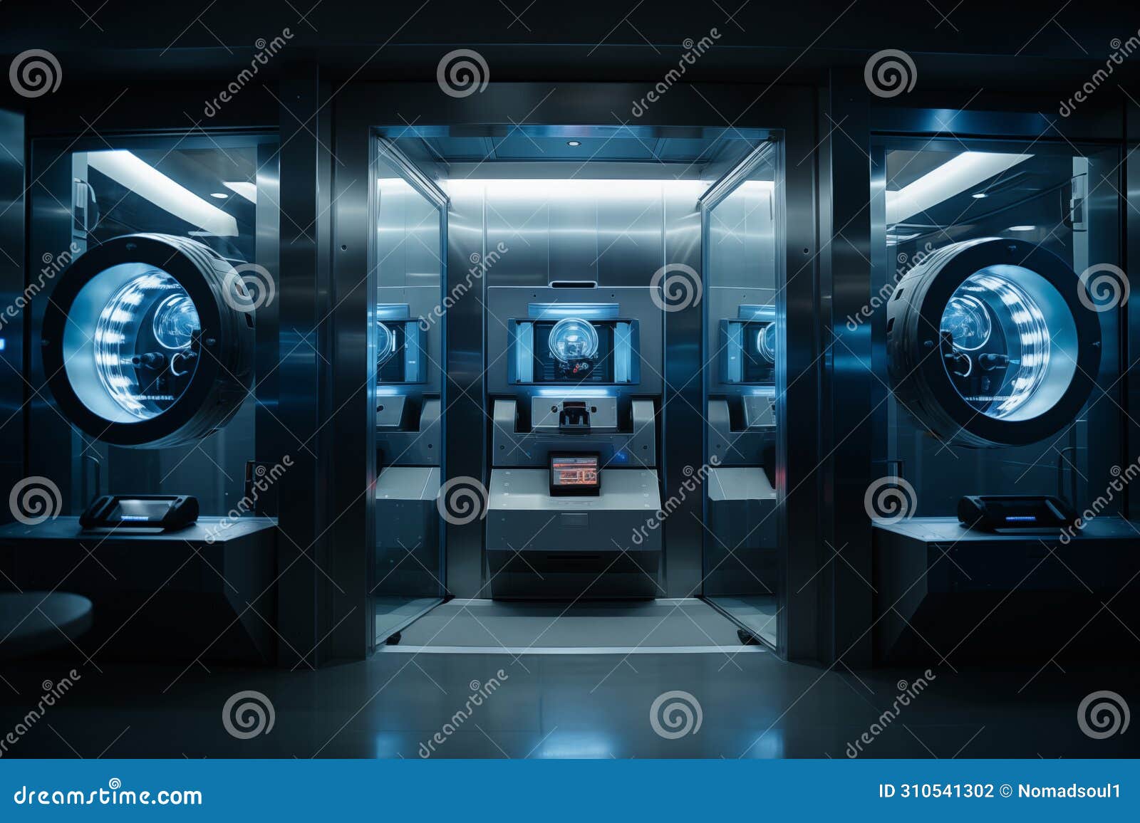 Modern Security Panel with Biometric Scanners, Controlling Access To ...