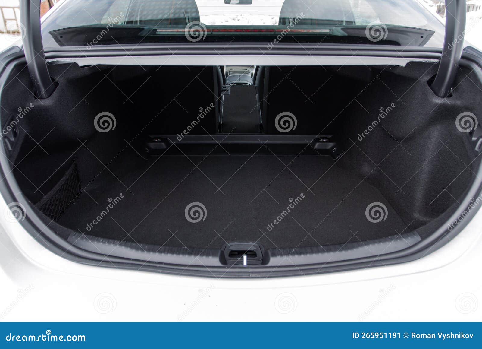 Modern Sedan Car Open Trunk. Stock Image - Image of rack, concept ...