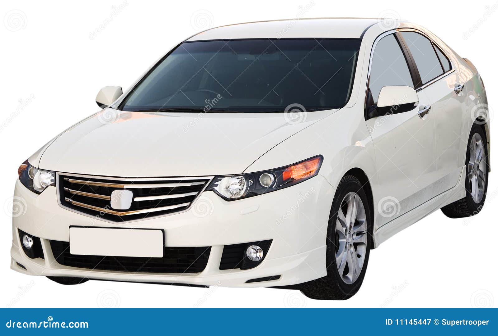 Modern sedan isolated stock image. Image of front, automobile - 11145447