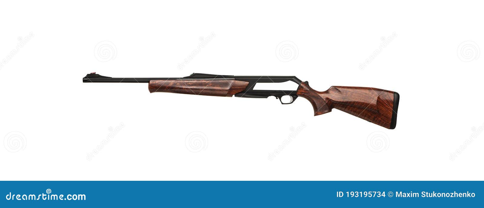 Modern Semi-automatic Hunting Rifle Isolated on White Stock Photo ...