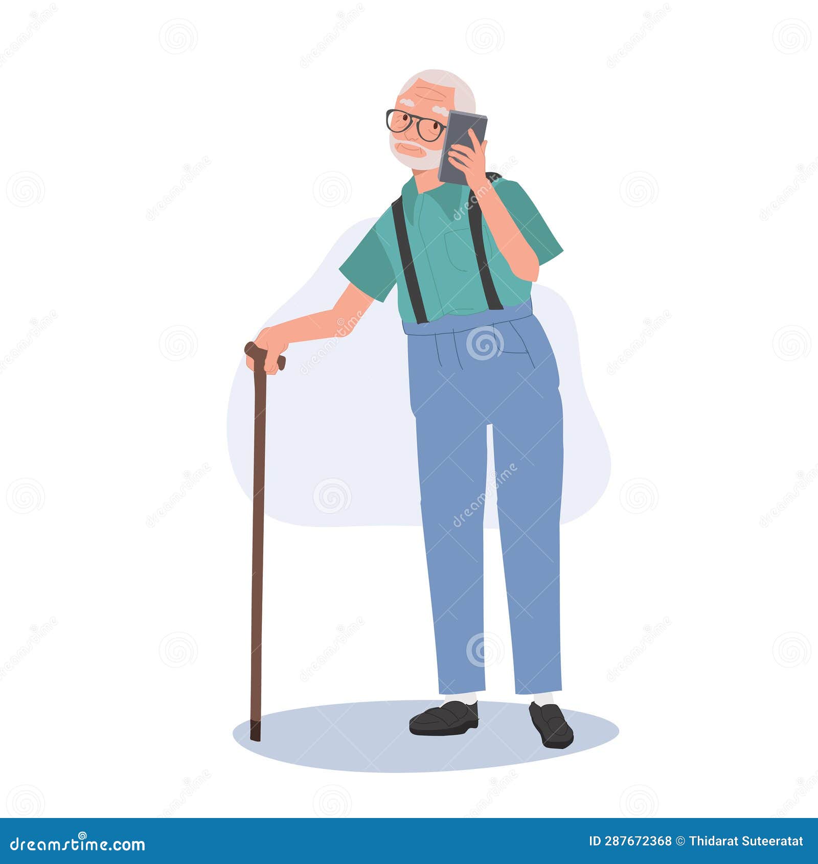 Modern Senior Lifestyle, Technology and Elderly Concept. Senior Man ...