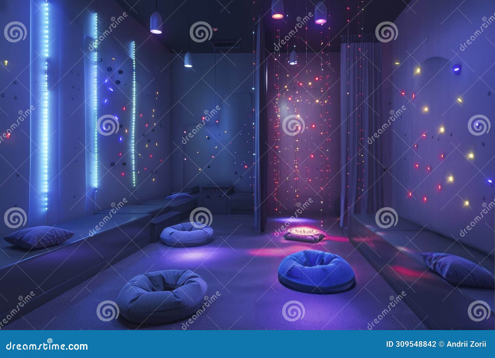 Sensory Integration Therapy Room Stock Photo - Image of glowing, modern ...