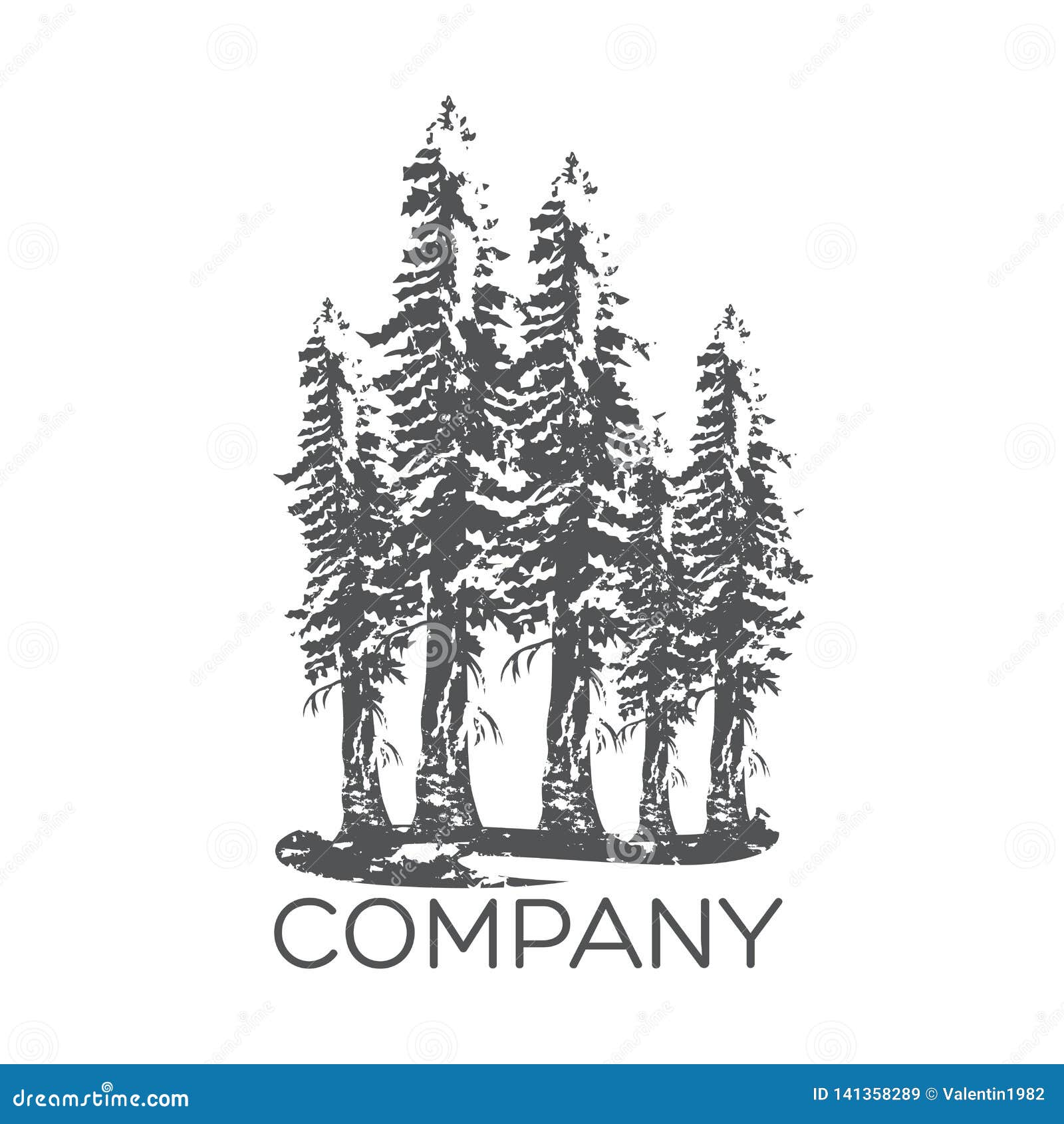 Modern Sequoia Tree Logo. Vector Illustration. Stock Vector ...