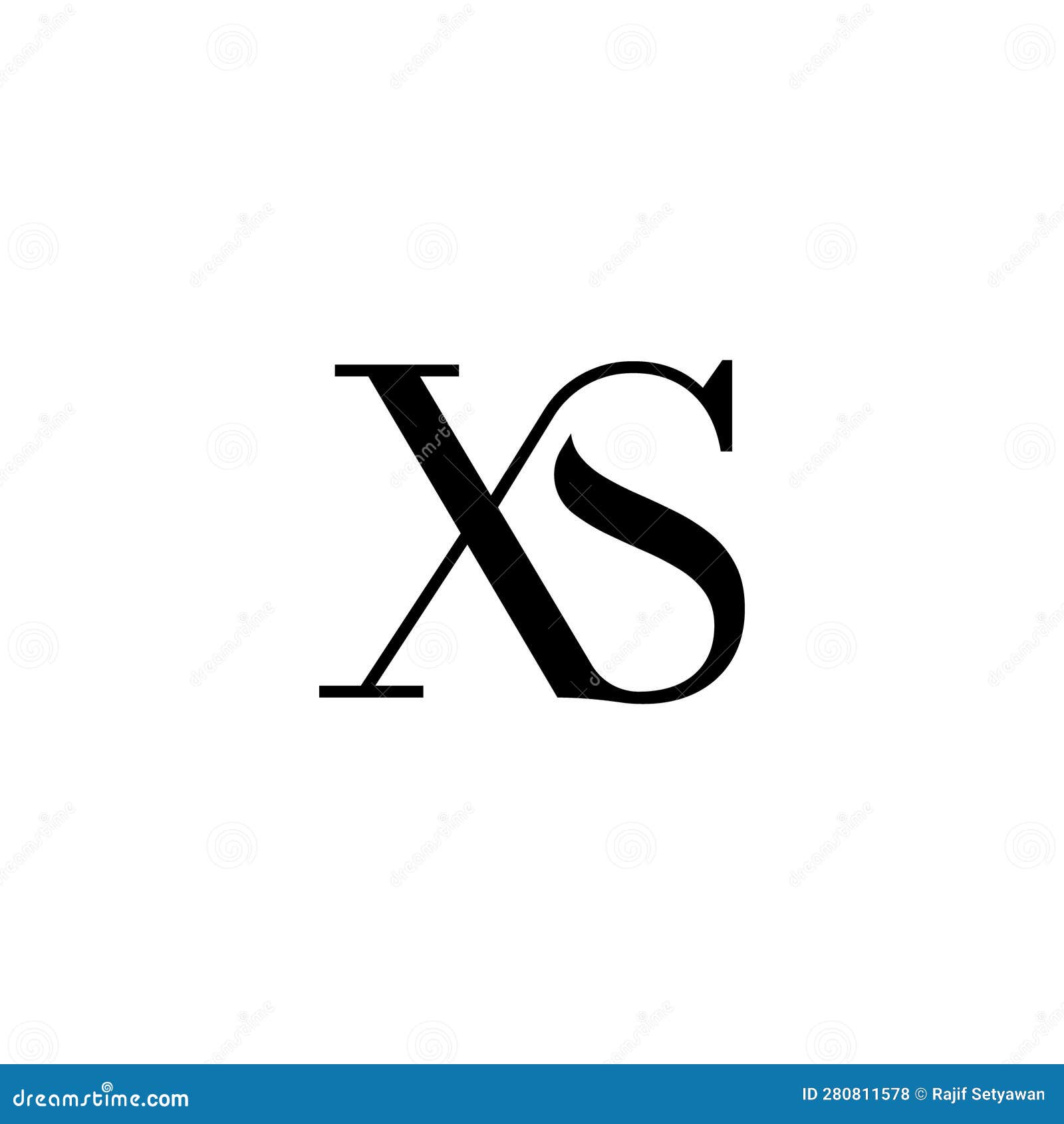 Modern Serif Letter XS Monogram Logo Stock Vector - Illustration of ...