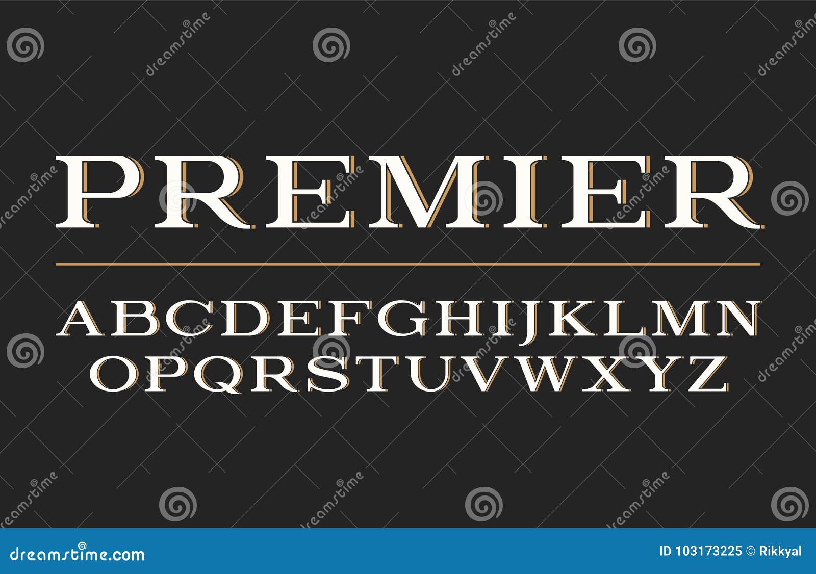 Modern Serif Typeface, Alphabet Vector Illustration | CartoonDealer.com ...