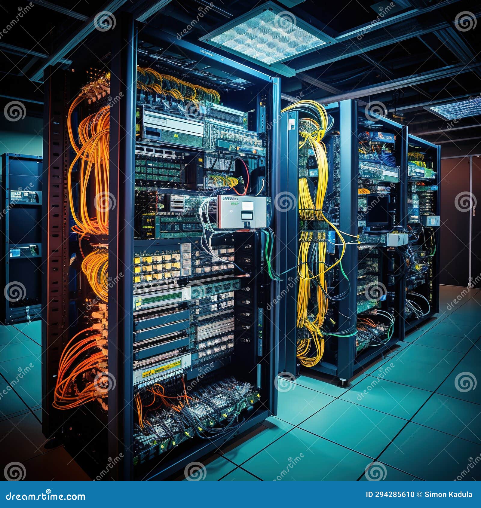 Modern it Server of Data Center Computer Racks, it Network ...