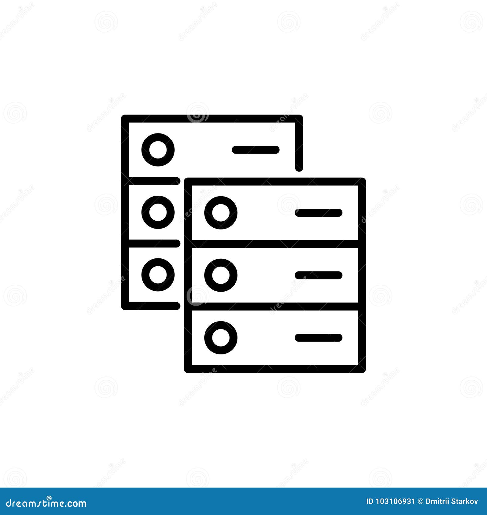 Modern server line icon. stock vector. Illustration of computing ...