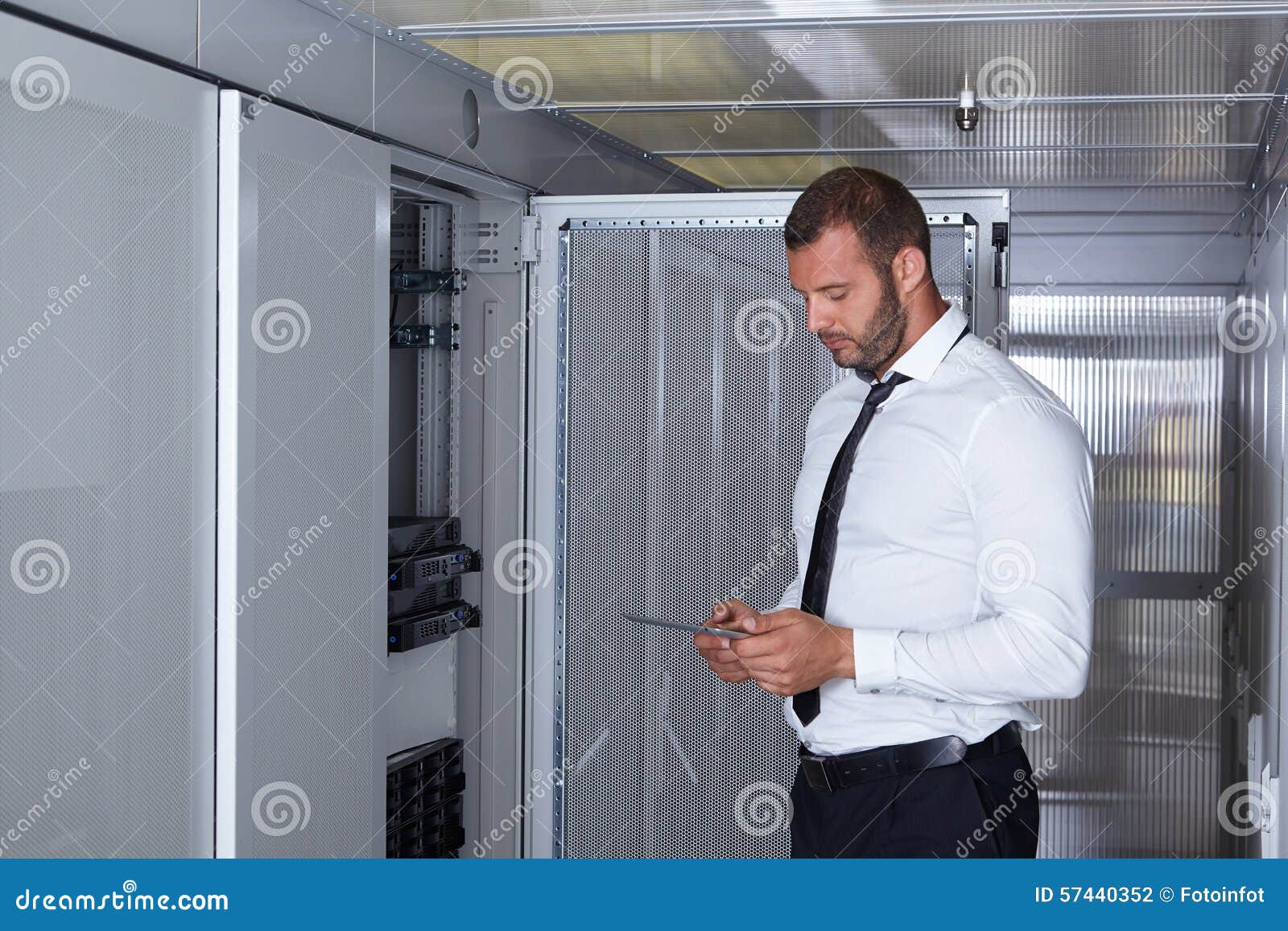 Modern server room stock photo. Image of cable, people - 57440352