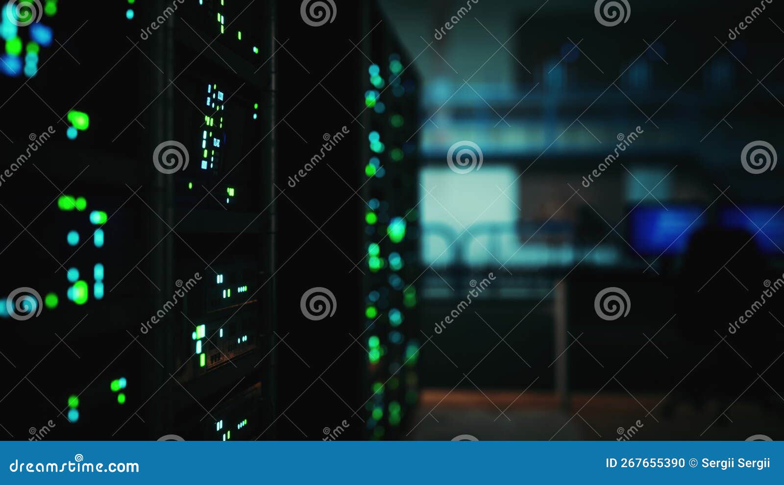 Modern Server Room with Supercomputers Light Stock Photo - Image of ...