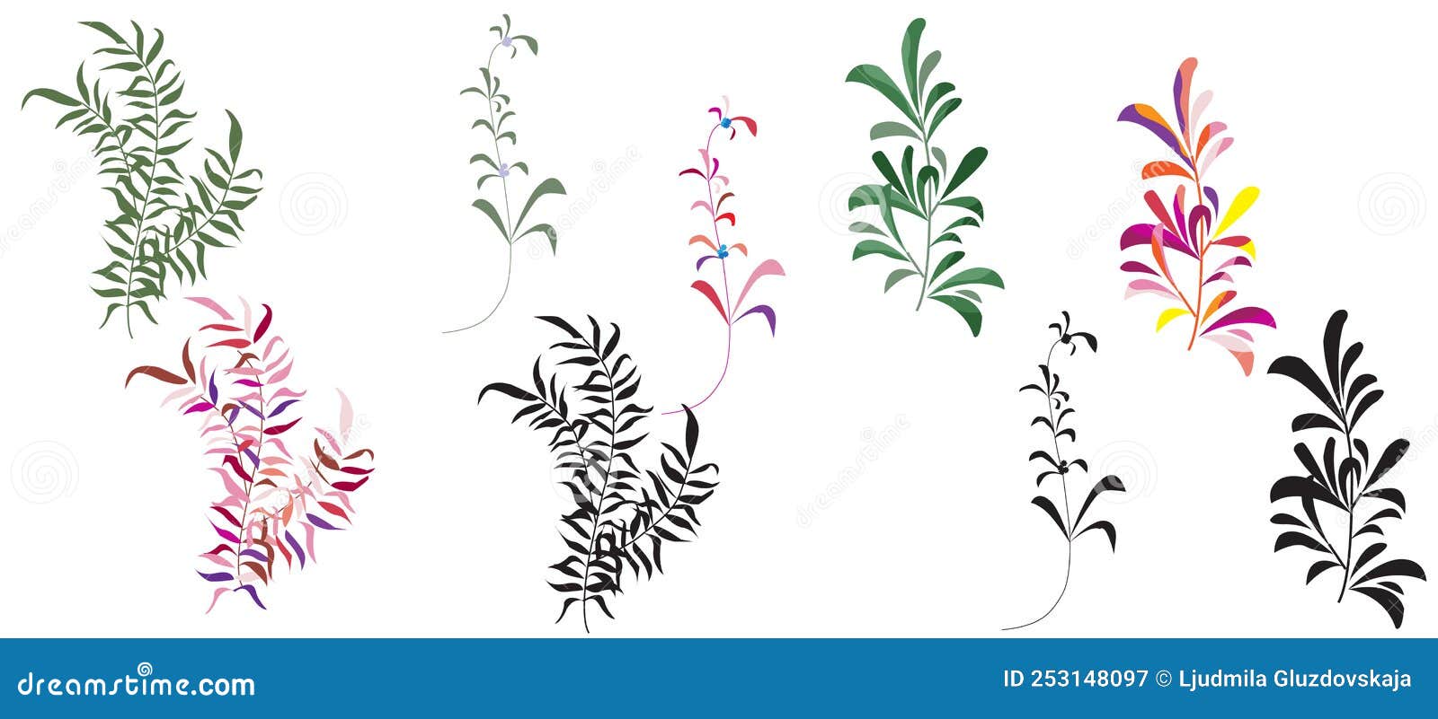 Modern Set of Abstract Elements, Minimal Design in Different Styles ...