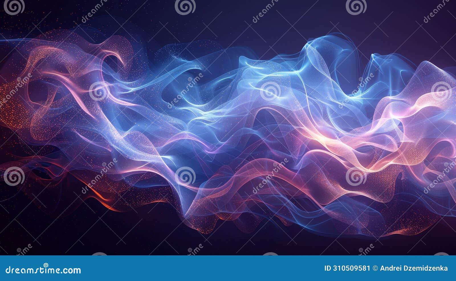 Modern Set of Modern Elements Representing an Air Flow with Abstract ...