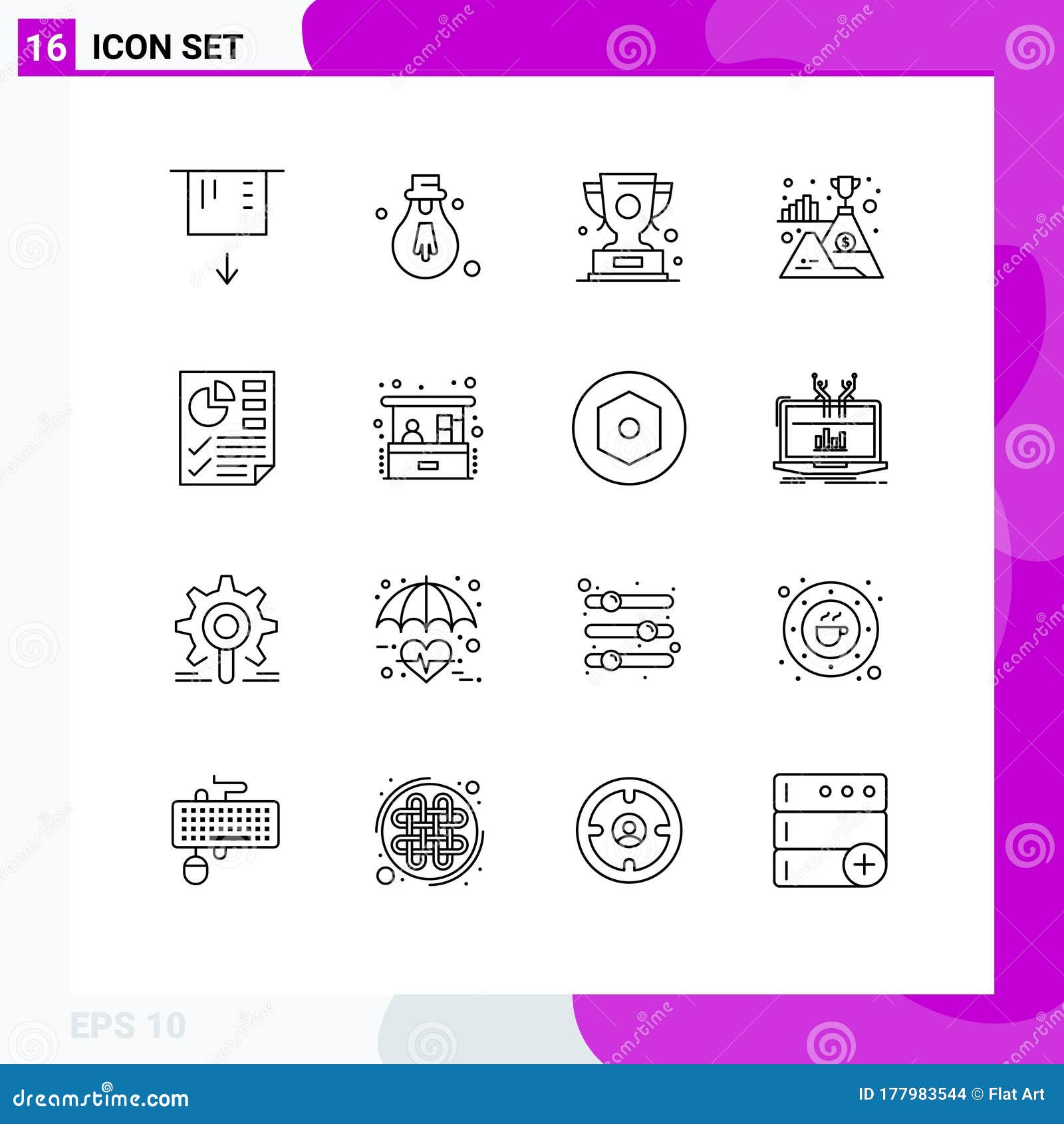 16 User Interface Outline Pack of Modern Signs and Symbols of Page ...