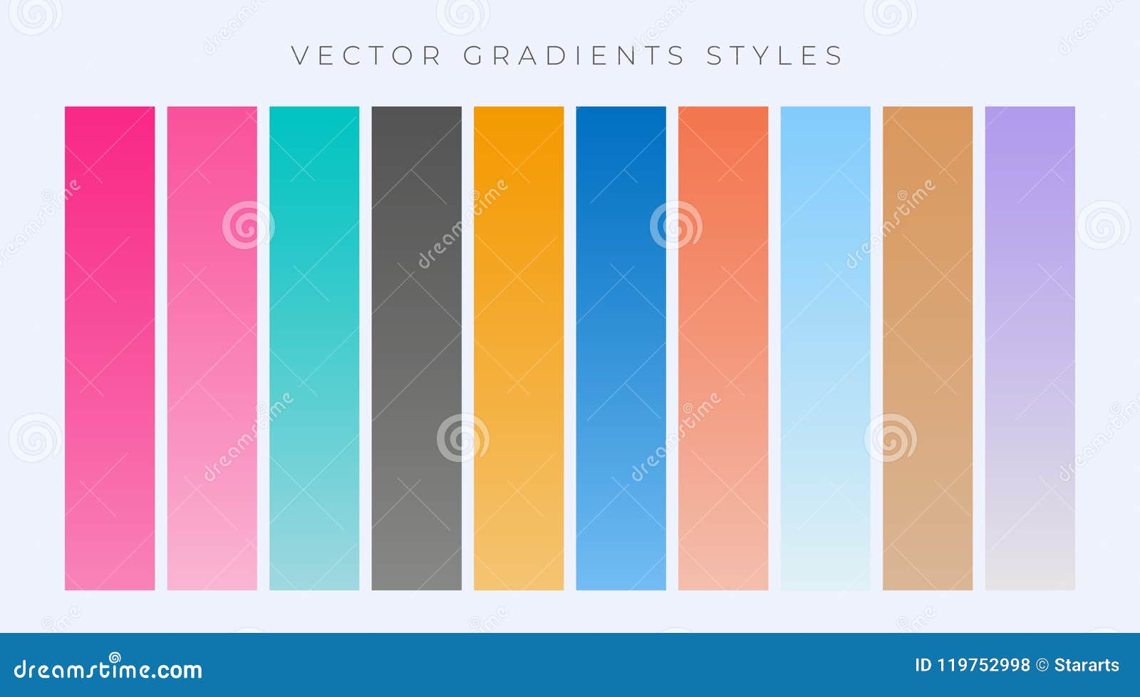 Modern Set of Simple Gradients Set Stock Vector - Illustration of theme ...