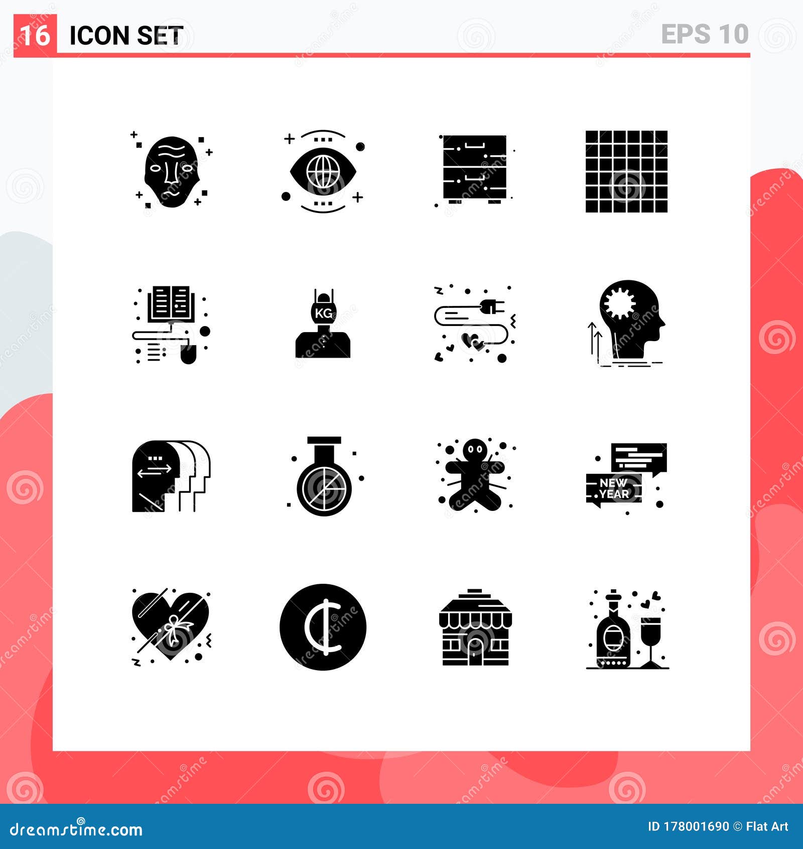 Modern Set of 16 Solid Glyphs and Symbols Such As Distance Learning ...