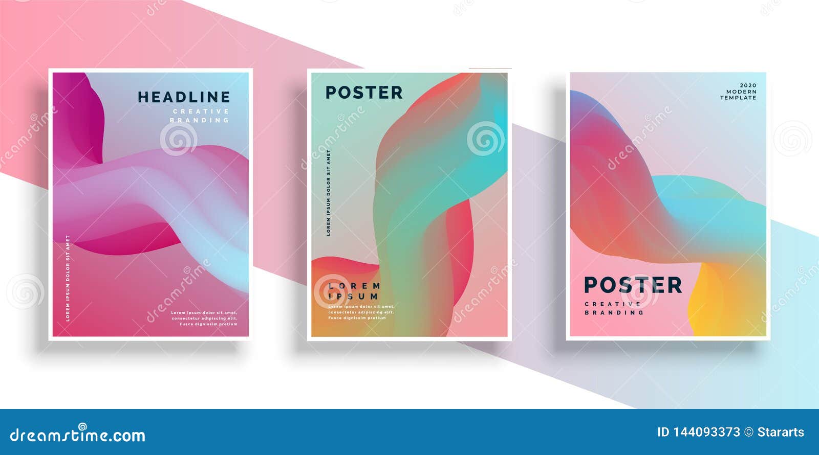 Modern Set of Vibrant Poster Design Background Stock Vector ...