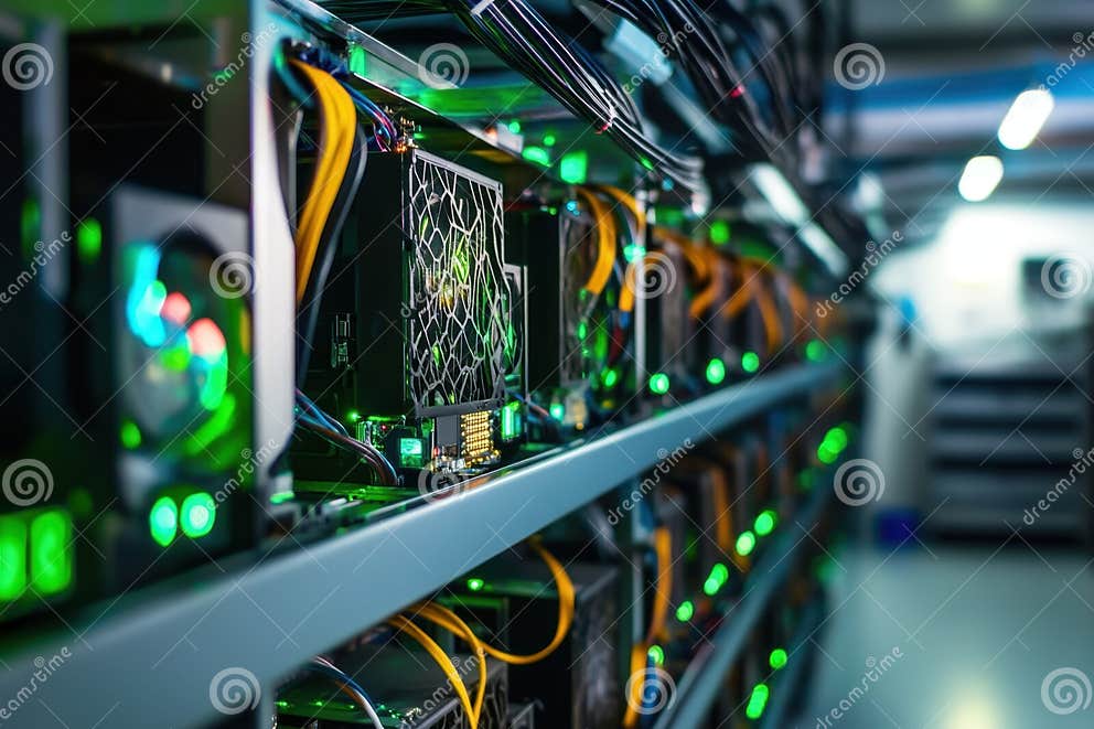 High-tech Computer Server Room Showcasing Powerful Data Processing ...